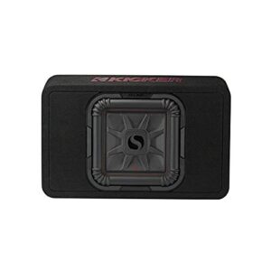 kicker 46tl7t102 tl7t 10″ (25cm) solo-baric subwoofer in thin profile enclosure, 2-ohm, 500 watt