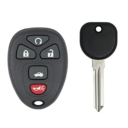 Keyless2Go Replacement for New Keyless Entry Remote Start Car Key Fob for 22733524 KOBGT04A with New Uncut Transponder Ignition Car Key Circle Plus B111