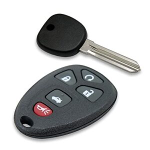 Keyless2Go Replacement for New Keyless Entry Remote Start Car Key Fob for 22733524 KOBGT04A with New Uncut Transponder Ignition Car Key Circle Plus B111