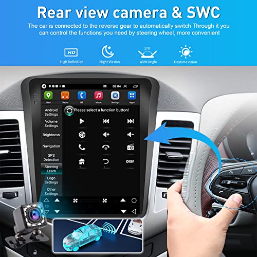 Roinvou 2+32G for 2008-2012 Chevrolet Chevy Cruze J300 Android Car Radio Stereo, 9.7'' Vertical Touchscreen GPS Navigation WiFi SWC Bluetooth FM RDS Mirror Link Backup Camera External Mic CANBUS