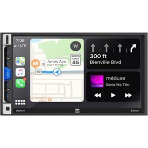 Dual DMCPA70 7-Inch Double-DIN in-Dash Mechless Receiver with Bluetooth, Apple CarPlay, and Android Auto