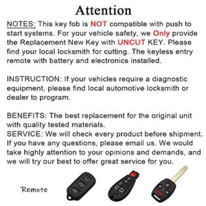 DRIVESTAR Keyless Entry Remote Car Key Replacement for Chrysler,for Dodge Charger/Challenger/Grand Caravan/Journey/RAM 1500 2500 3500,for VW Routan Replacement for M3N5WY783X IYZ-C01C, Set of 2