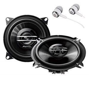 pioneer ts-g1020s 420 watts max power 4″ 2-way g-series coaxial full range car audio stereo speakers with alphasonik earbuds