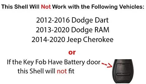 2x New Camouflage Keyless Entry 4 Buttons Remote Start Car Key Fob SHELL/CASE M3N5WY783X, IYZC01C 56046707AE Compatible with Town Country Challenger Charger Durango Grand Caravan Journey & Ram