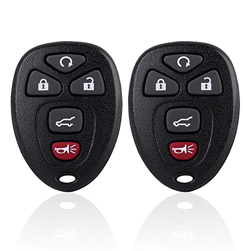 Car Key Fob Replacement for 2007-2016 Chevy Suburban Tahoe Traverse / 2008 Cadillac Escalade SRX / 2017 Buick Enclave / 2016 GMC Acadia Yukon FCC ID:OUC60270 OUC60221 (5Btn 2 Pcs)