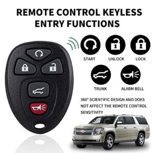 Car Key Fob Replacement for 2007-2016 Chevy Suburban Tahoe Traverse / 2008 Cadillac Escalade SRX / 2017 Buick Enclave / 2016 GMC Acadia Yukon FCC ID:OUC60270 OUC60221 (5Btn 2 Pcs)