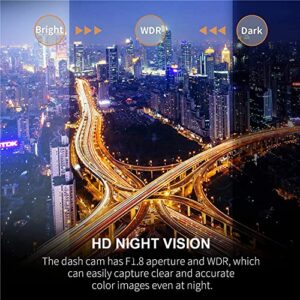 Dash Cam Front with Night Lights, 1080P Dash Camera for Cars, G-Sensor,Dashcam 170 Wide Angle 2.7" LCD Display, Dashcams for Cars, RecordingSuper Night Vision, Parking Monitor, WDR, Loop Recording