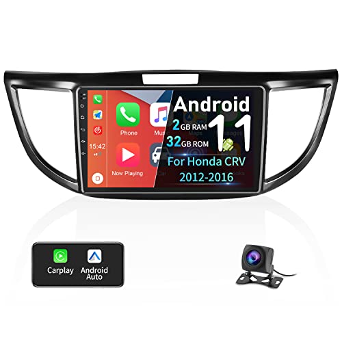 UNITOPSCI 2G 32G Android 11 Car Stereo for Honda CRV 2012 2013 2014 2015 2016 Wireless Apple CarPlay Android Auto 9” Touch Screen GPS Navigation WiFi HiFi Bluetooth FM Car Radio with Backup Camera