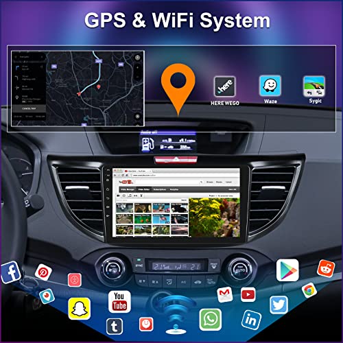 UNITOPSCI 2G 32G Android 11 Car Stereo for Honda CRV 2012 2013 2014 2015 2016 Wireless Apple CarPlay Android Auto 9” Touch Screen GPS Navigation WiFi HiFi Bluetooth FM Car Radio with Backup Camera