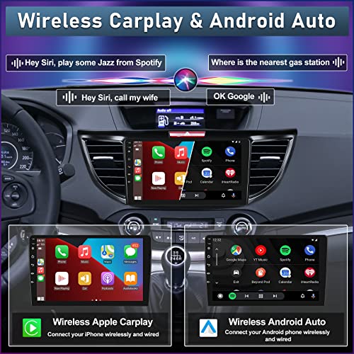 UNITOPSCI 2G 32G Android 11 Car Stereo for Honda CRV 2012 2013 2014 2015 2016 Wireless Apple CarPlay Android Auto 9” Touch Screen GPS Navigation WiFi HiFi Bluetooth FM Car Radio with Backup Camera