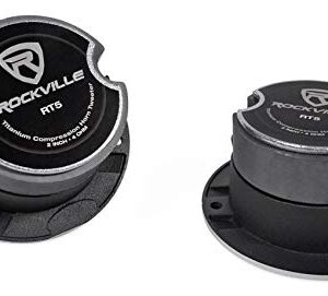 Rockville Pair X6.5C Competition 6.5" 1000W Component Speakers/Titanium Tweeters, black,silver