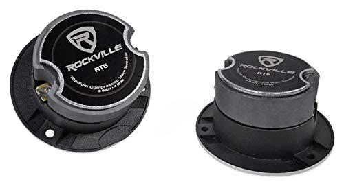 Rockville Pair X6.5C Competition 6.5" 1000W Component Speakers/Titanium Tweeters, black,silver