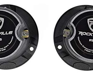 Rockville Pair X6.5C Competition 6.5" 1000W Component Speakers/Titanium Tweeters, black,silver