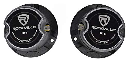 Rockville Pair X6.5C Competition 6.5" 1000W Component Speakers/Titanium Tweeters, black,silver