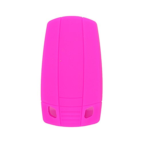 SEGADEN Silicone Cover Protector Case Holder Skin Jacket Compatible with BMW 3 Button Smart Remote Key Fob CV9902 Rose