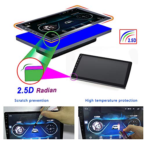 2G+32G Double Din 10.1 Inch Android Car Stereo Touchscreen Car Audio Receivers with Bluetooth Car Radio Support WiFi Connect Mirror Link GPS Navigation FM Audio Receivers with Backup Camera Input