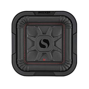 kicker 46l7t84 l7t l7-thin 8-inch (20cm) subwoofer, dual voice coil, 4-ohm, 350 watt