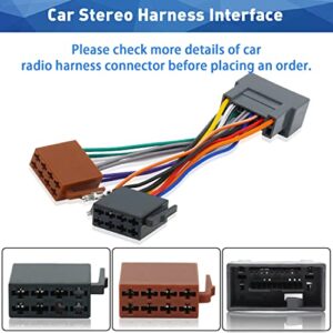 Fiegromech ISO Car Stereo Radio Wiring Harness Cable Replacement for Honda CRV Civic FIT Jazz Odyssey Acura Radio Harness Adapter