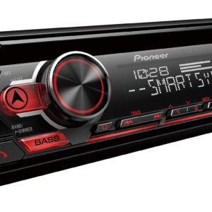 Pioneer DEH-S31BT in Dash CD AM/FM MP3 Bluetooth Audio Streaming , USB , Spotify , Pandora Control , Android Music Support , Smart Sync App Car Stereo Receiver with ALPHASONIK Earbuds