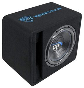 rockville vs12k54 12″ k5 1400w car subwoofer in vented sub enclosure box – 4 ohm,black