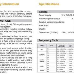 VDO Continental TR7412UB-OR European Style 12v Radio Orange Display Bluetooth (Renewed)