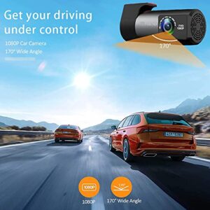 YEESTEK Dash Cam Dashcam for Cars with WiFi 1080P Full HD Car Camera with GPS 170°Wide Angle with Super Night Vision Front G-Sensor,Loop Recording