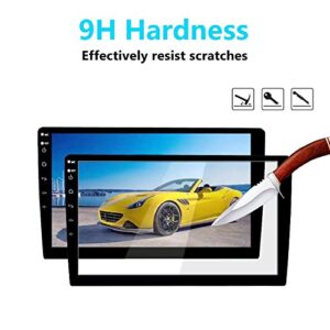 Screen Protector 9 inch Car GPS Navigation Tempered Glass Screen Universal Car Stickers Fit for Podofo Teyes CC3 CC2 CC2L Spro X1 Plus Double Din Android Car Stereo Multimedia Video Player (9 inch)