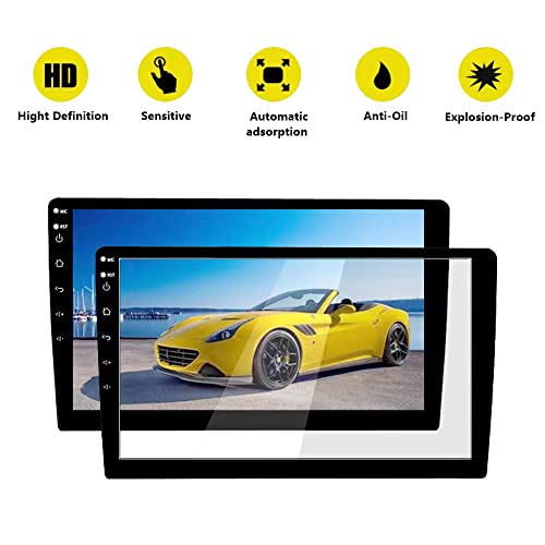 Screen Protector 9 inch Car GPS Navigation Tempered Glass Screen Universal Car Stickers Fit for Podofo Teyes CC3 CC2 CC2L Spro X1 Plus Double Din Android Car Stereo Multimedia Video Player (9 inch)