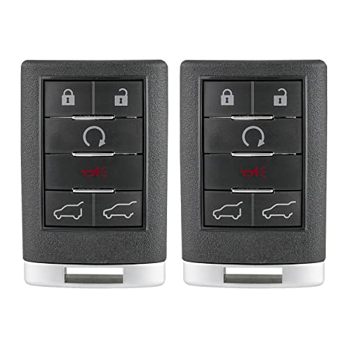 Key Fob Remote Replacement Fits for 2007-2014 Cadillac Escalade ESV EXT OUC6000066 (Pack of 2)