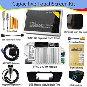 SYNC 2 to SYNC 3 Upgrade Kits for Ford F150, Wireless Carplay SYNC 3.4 Interface Module 8-Inch Capacitive Touch Screen APIM Module, GPS Navigation