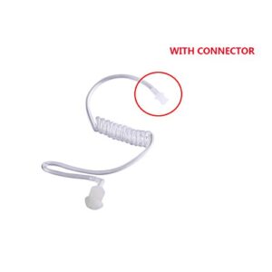 KEYBLU 10 Pcs Clear Acoustic Tube Replacement Replacement for Two Way Radio Earpiece, Headset (with Connector 10 Pack)