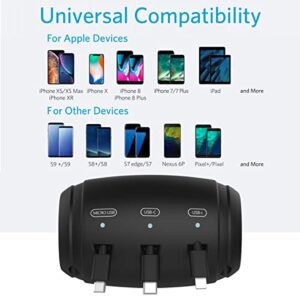 Multi-Car Retractable Backseat 3 in 1 Car Charging Station Box Compatible with All Phones/iPhone/Samsung/Android, Backseat Passengers | Share Rid