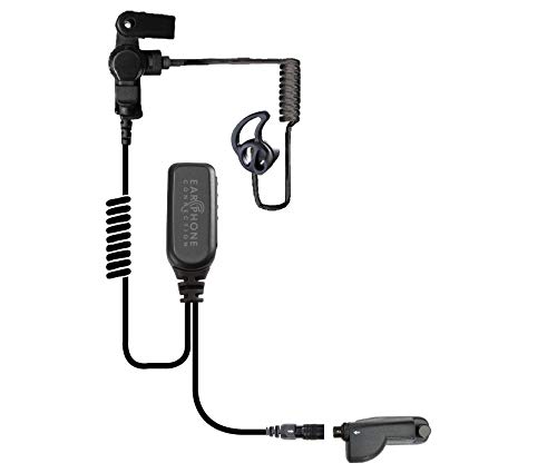 Hawk Lapel Mic with Quick Release Adapter for Motorola APX6000 APX7000 XPR Radio (Black Tube)