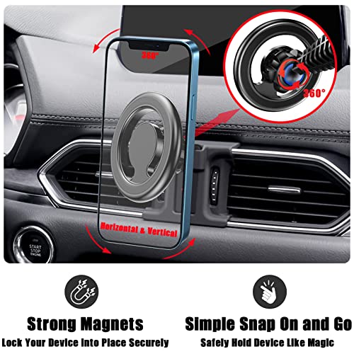 VE VE POWER Car Phone Holder, Air Vent Phone Holder, Car Mount for Mazda CX5 2017-2023, Magsafe Magnetic Navigation Stand Fit for iPhone 14 13 12 Pro Max Plus Mini, MagSafe Case, All Phones