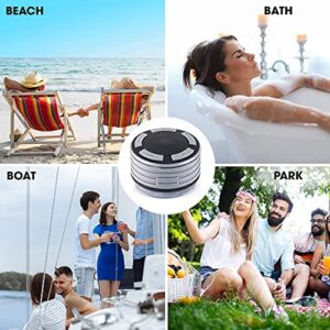 Johns Avenue Bluetooth Shower Speaker Newest Version 5.0 - Certified Waterproof - Wirelessly Pairs Easily to All Your Bluetooth Devices - with White Gift Box