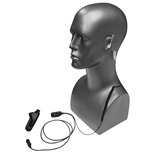 Radio Earpiece, Compatible with Harris XG-100 XG-100P XL-185 XL-185P XL-185Pi XL-200 XL-200P and XL-200Pi, EP1348QR-PTT Quick Release Hawk Lapel Police Mic, Includes Exclusive Accessory Pack