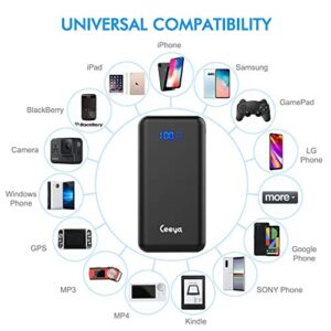 Ceeya Portable Charger 26800mAh Power Bank,Battery Phone Charger with 2 outlets & LED Display,Cell Phone External 5V Battery Pack Compatible with iPhone,Smartphones and More.(USB-C for Input ONLY)