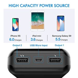 Ceeya Portable Charger 26800mAh Power Bank,Battery Phone Charger with 2 outlets & LED Display,Cell Phone External 5V Battery Pack Compatible with iPhone,Smartphones and More.(USB-C for Input ONLY)