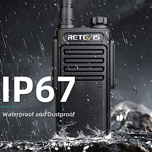 Retevis RT47 Waterproof Walkie Talkie,Two Way Radio with Mic, License-Free,Lightweight,Professional 2 Way Radio for Industrial Manufacture (4 Pack)