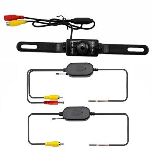 car rear view camera lexxson 2.4g wireless car license mount rear view backup camera led night vision hth001