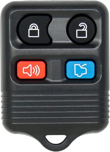 BestKeys Replacement For 1998 - 2009 Ford TAURUS 4 Button Remote Keyless Entry Key Fob w/FREE DIY Programming Guide