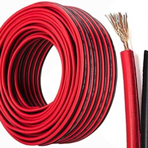 Audiopipe 12 GA Gauge Red Black Stranded 2 Conductor Speaker Wire For Car, Home Audio, 100 feet