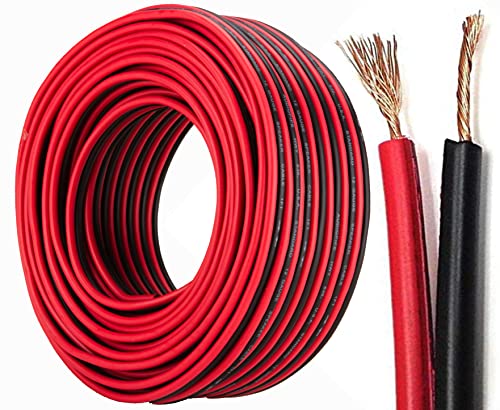 Audiopipe 12 GA Gauge Red Black Stranded 2 Conductor Speaker Wire For Car, Home Audio, 100 feet