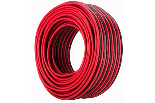 Audiopipe 12 GA Gauge Red Black Stranded 2 Conductor Speaker Wire For Car, Home Audio, 100 feet