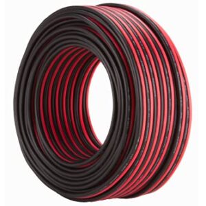 Audiopipe 12 GA Gauge Red Black Stranded 2 Conductor Speaker Wire For Car, Home Audio, 100 feet