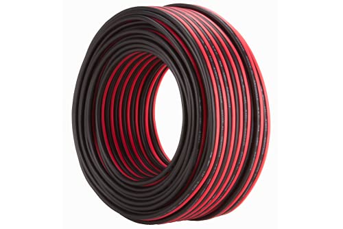 Audiopipe 12 GA Gauge Red Black Stranded 2 Conductor Speaker Wire For Car, Home Audio, 100 feet