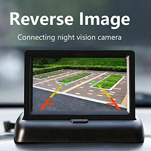 BAILIY 4.3" TFT LCD Car Display Monitor HD with Car Reverse Urveillance Rear Security Display G7V1 Moni Screen View Kits Parking Camera