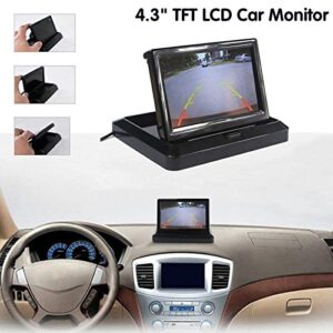 BAILIY 4.3" TFT LCD Car Display Monitor HD with Car Reverse Urveillance Rear Security Display G7V1 Moni Screen View Kits Parking Camera