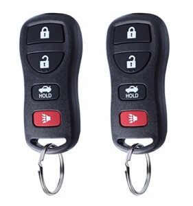 keyless entry remote key fob replacement for nissan murano altima armada sentra 350z / infiniti i35 g35 kbrastu15, cwtwb1u758, cwtwb1u821 4btn (pack of 2)