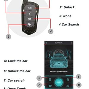 Keyless Entry for Car with Open Trunk Car Search Remote/App Control Fits for 95% DC12V Compact, Sedan, Coupes, SUVs